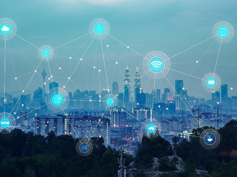 graphicstock-smart-city-and-wireless-communication-network-abstract ...
