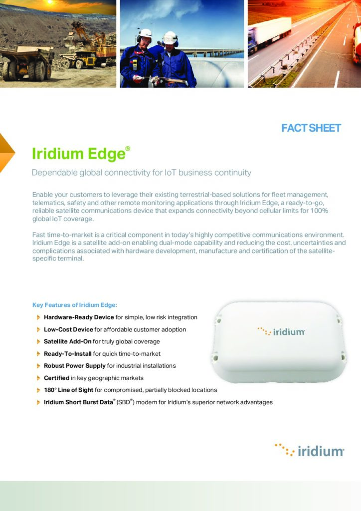 FS_Iridium Edge_Fact Sheet_ENG_FEB18 | M2MOne NZ