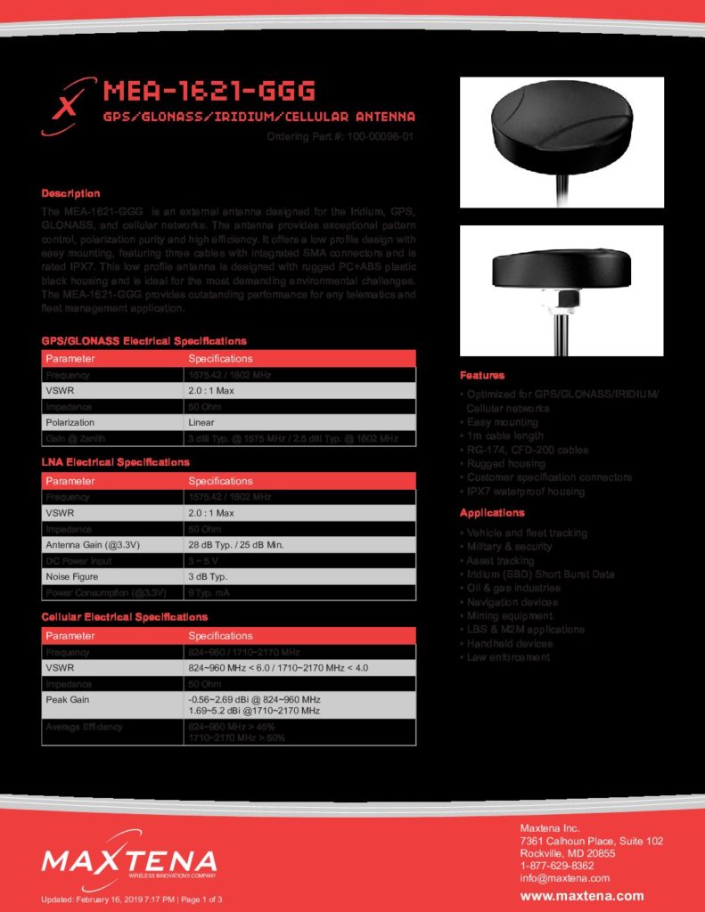 MEA-1621-GGG_datasheet | M2MOne NZ