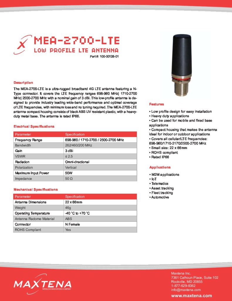 MEA-2700-LTE-datasheet | M2MOne NZ