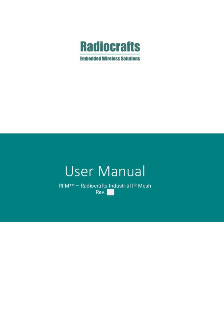 RIIM_User_Manual | M2MOne NZ